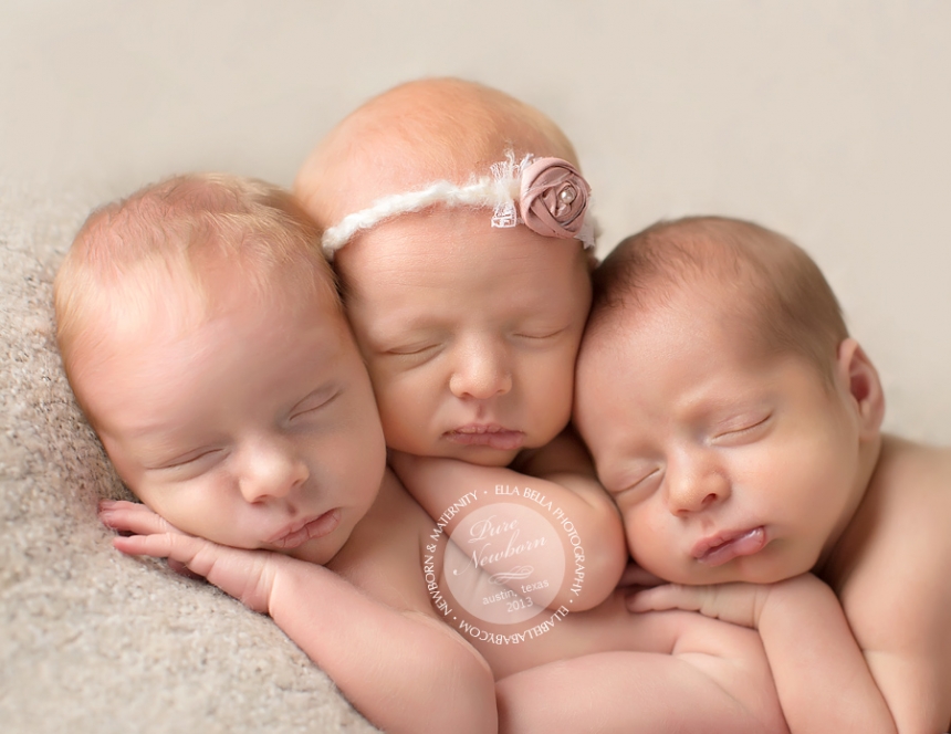 Adorable Trio { Austin Newborn Triplets Photographer } | Ella Bella Photography - Newborn ...