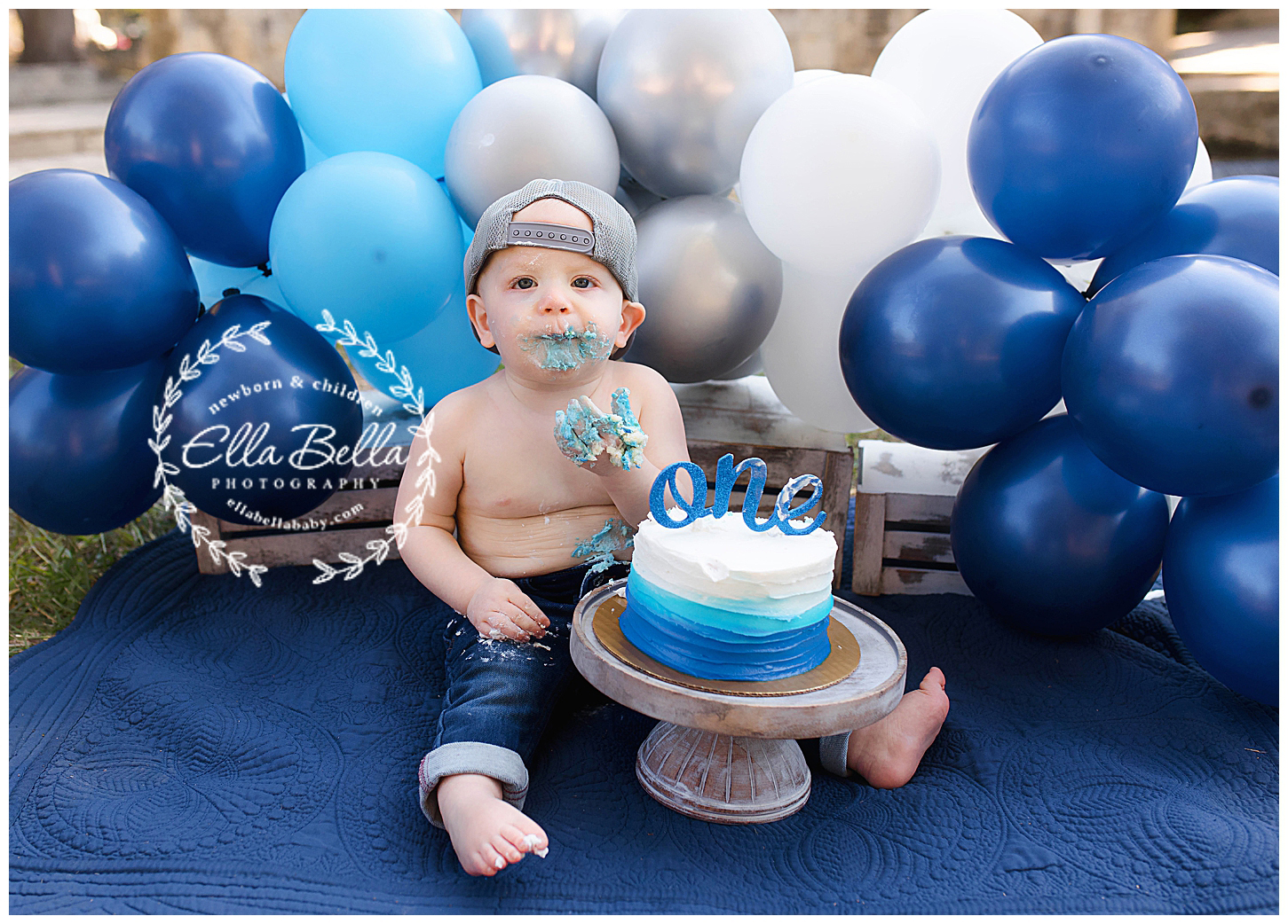 One is such Fun ~ San Antonio One Year Cake Smash Photographer - Ella Bella Photography | Ella ...