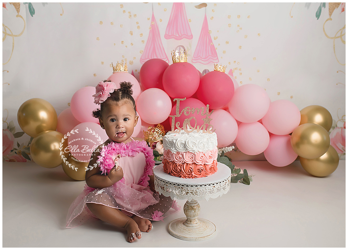 Princess ~ San Antonio One Year Cake Smash Photographer - Ella Bella Photographer | Ella Bella ...