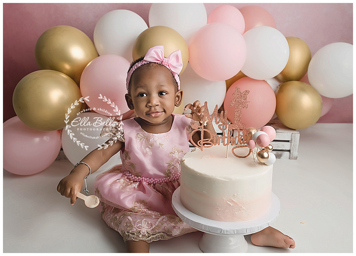Sweet Girl ~ San Antonio One Year Cake Smash Photographer - Ella Bella Photography | Ella Bella ...