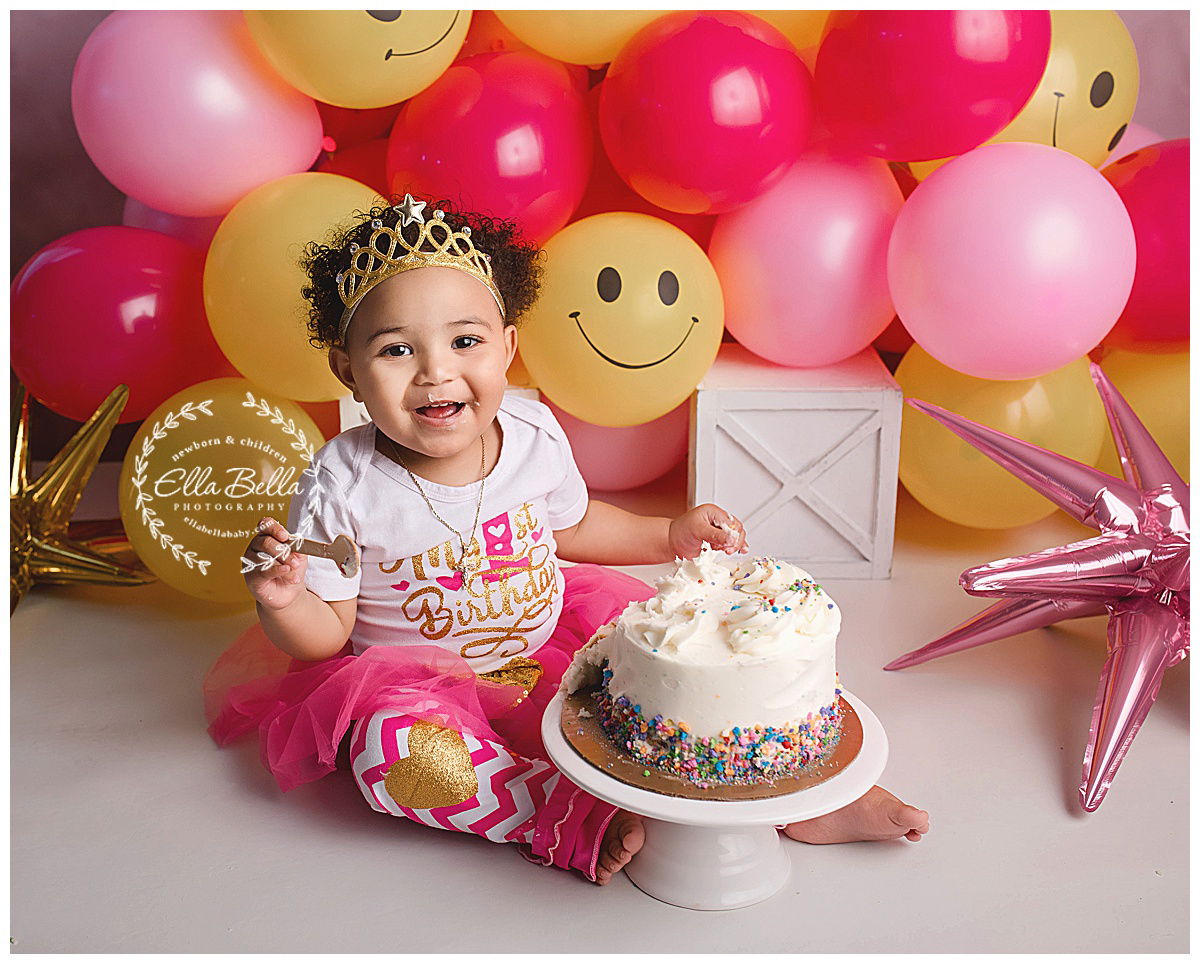 Smiley ~ San Antonio One Year Cake Smash Photographer | Ella Bella Photography - Newborn ...