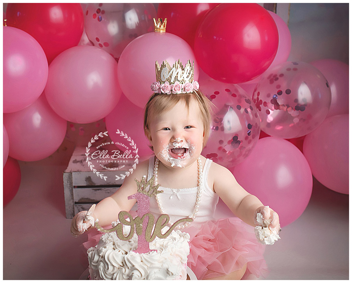 Princess ~ San Antonio One Year Cake Smash Photographer | Ella Bella Photography - Newborn ...